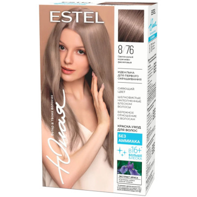 Краска для волос Estel Юная без аммиака тон 8/76 Светло-русый коричнево-фиолетовый 165 мл ...