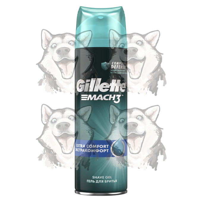 Гель для бритья Gillette Mach3 Complete Defense экстракомфорт 200 мл ...