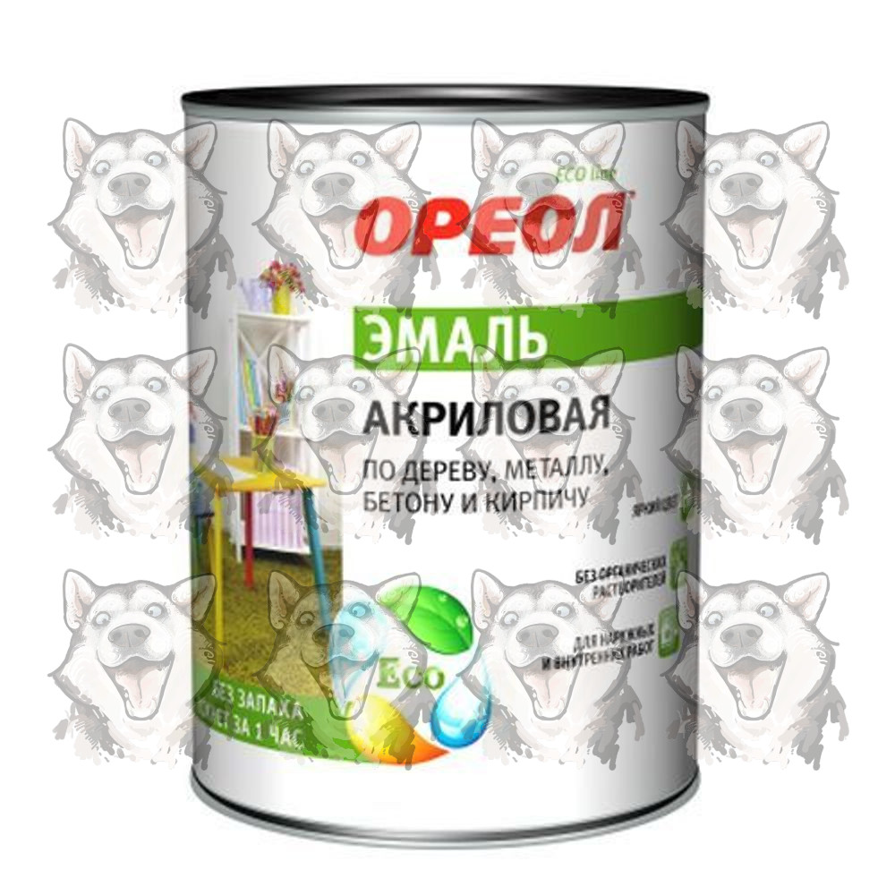 Эмаль Ореол акриловая глянцевая белая 0.9 кг. Купить в интернет ...