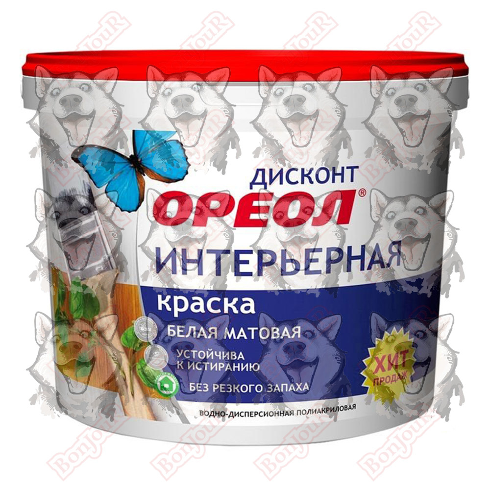 Краска интерьерная Ореол Дисконт ВД белая матовая 6.5 кг. Купить в ...