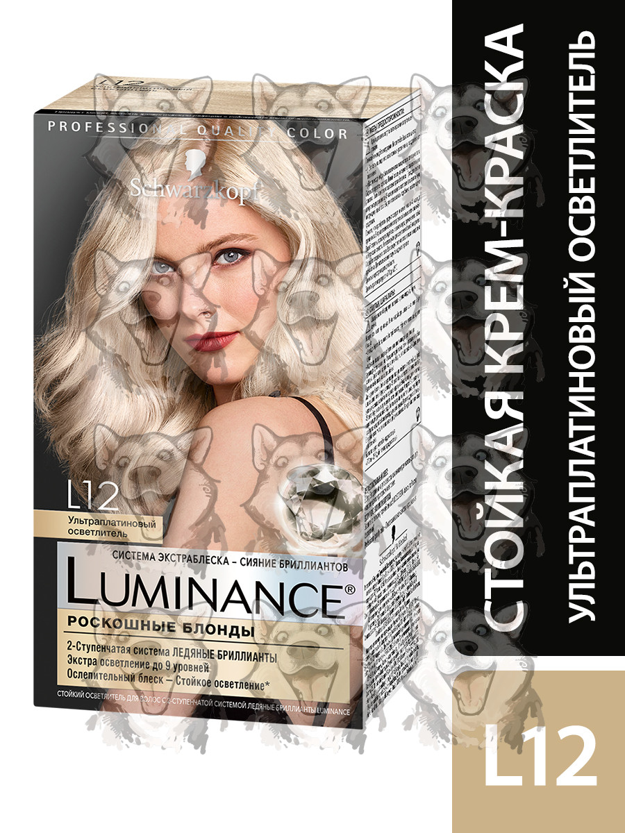 Осветлитель для волос Luminance Роскошные блонды L12, Ультраплатиновый ...